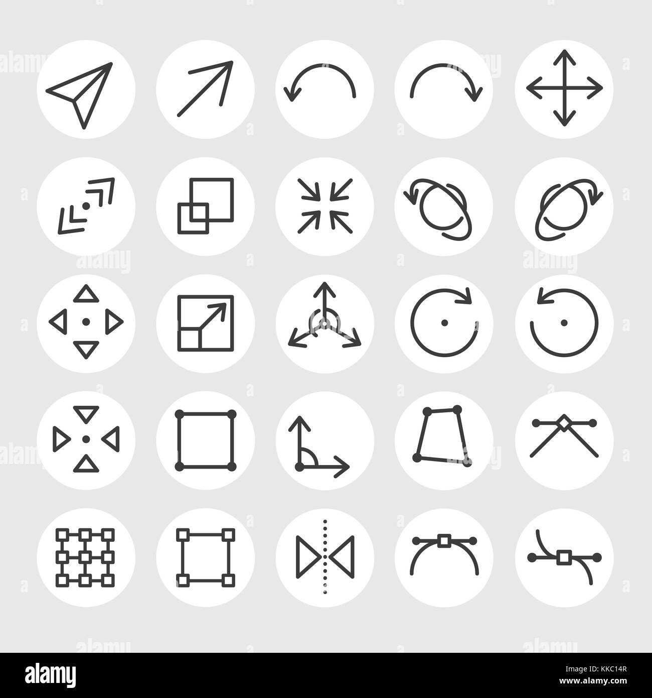 Line icons vector set Stock Vector Image & Art - Alamy