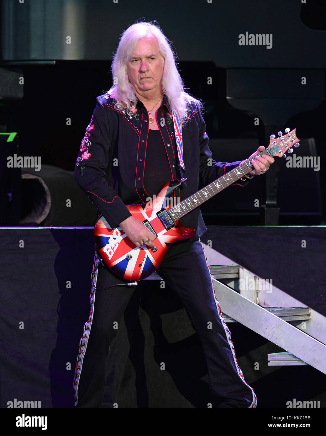 WEST PALM BEACH, FL - MAY 29: Howard Leese of Bad Company performs at ...