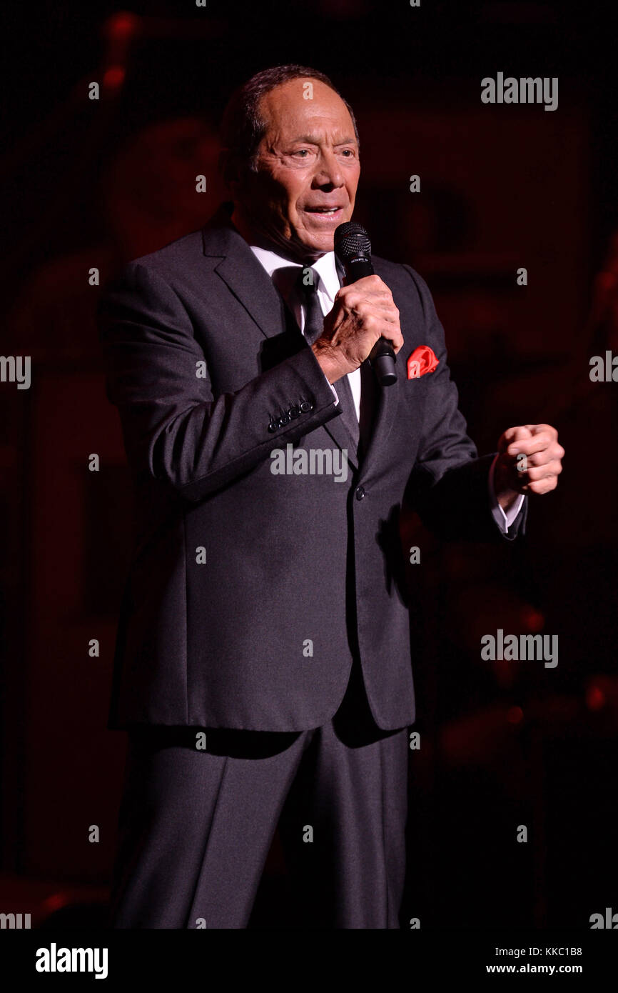 FORT LAUDERDALE, FL - JANUARY 13: Paul Anka performs at The Broward ...
