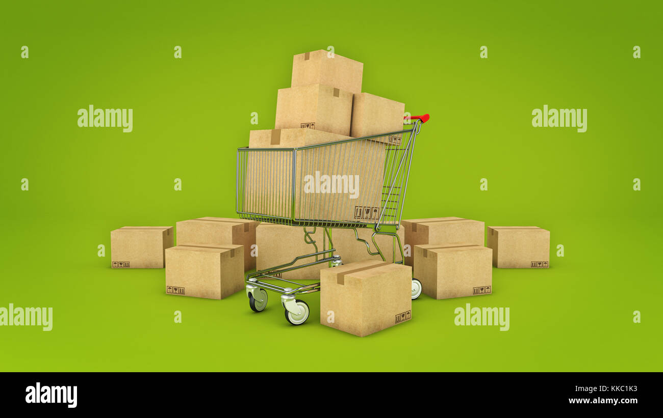 Shipping and logistics concept. 3d rendering Stock Photo - Alamy