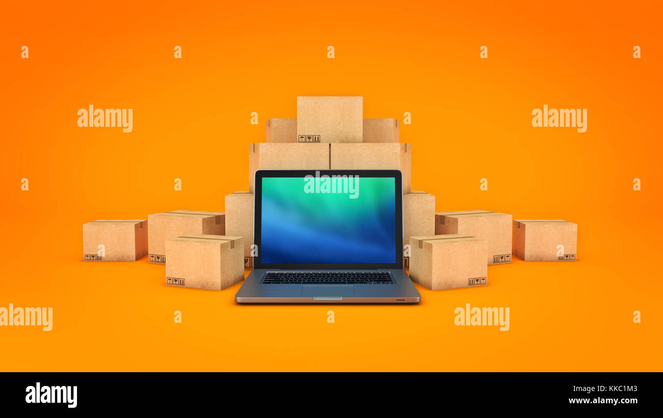 Shipping and logistics concept. 3d rendering Stock Photo - Alamy