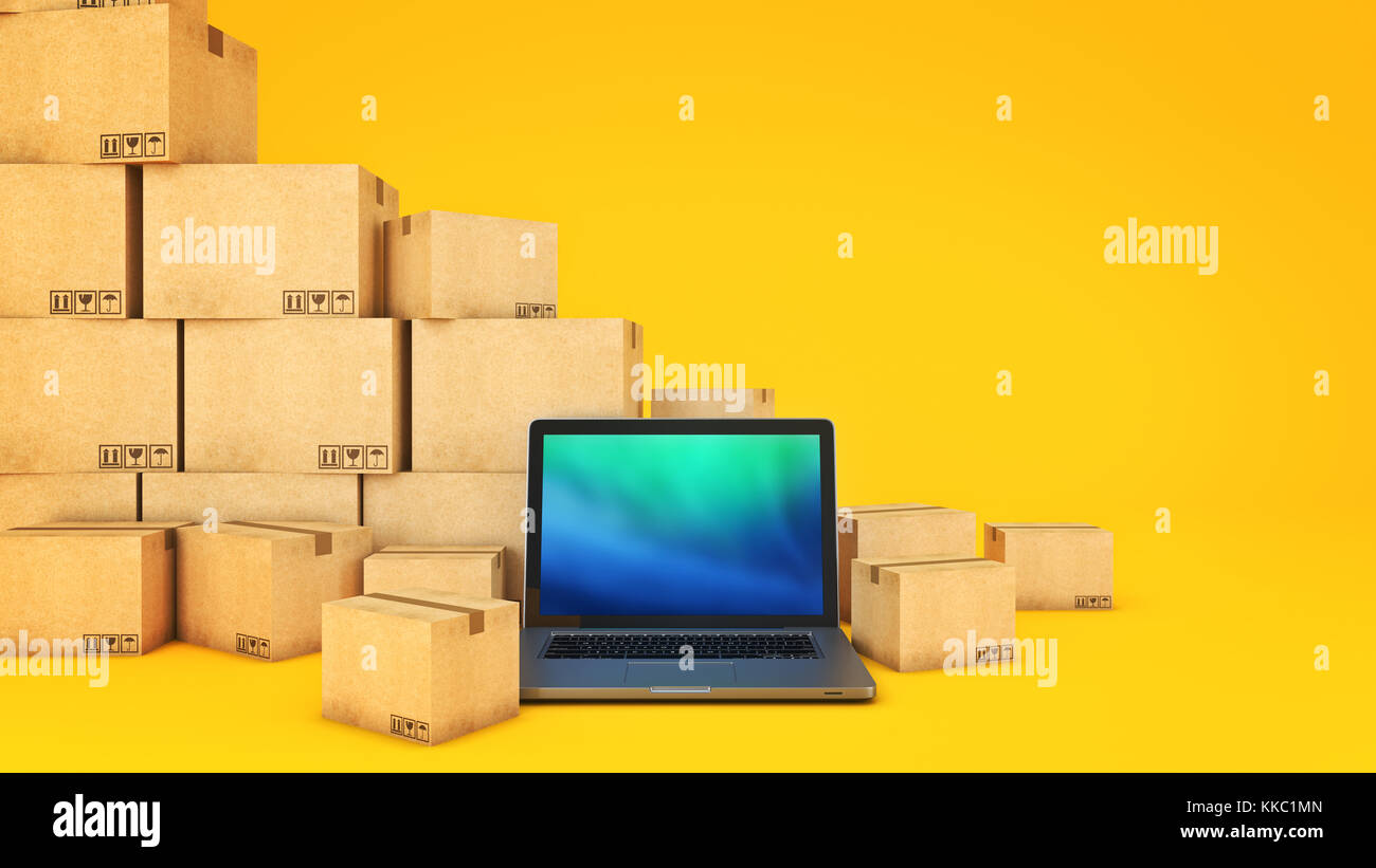 Shipping and logistics concept. 3d rendering Stock Photo - Alamy