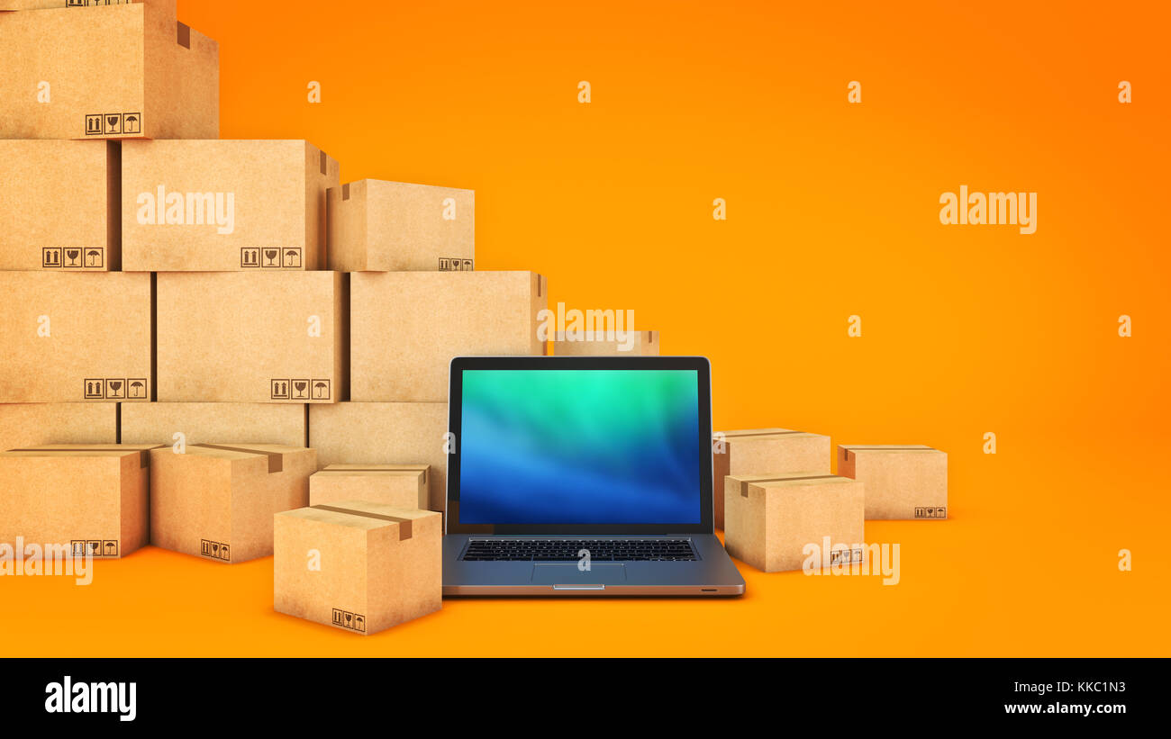 Shipping and logistics concept. 3d rendering Stock Photo - Alamy