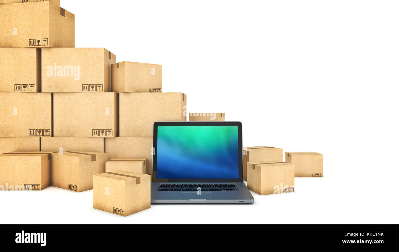 Shipping and logistics concept. 3d rendering Stock Photo - Alamy