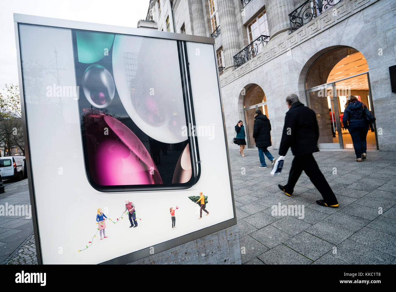 Apple store on famous shopping street Kurfurstendamm , Kudamm, in ...