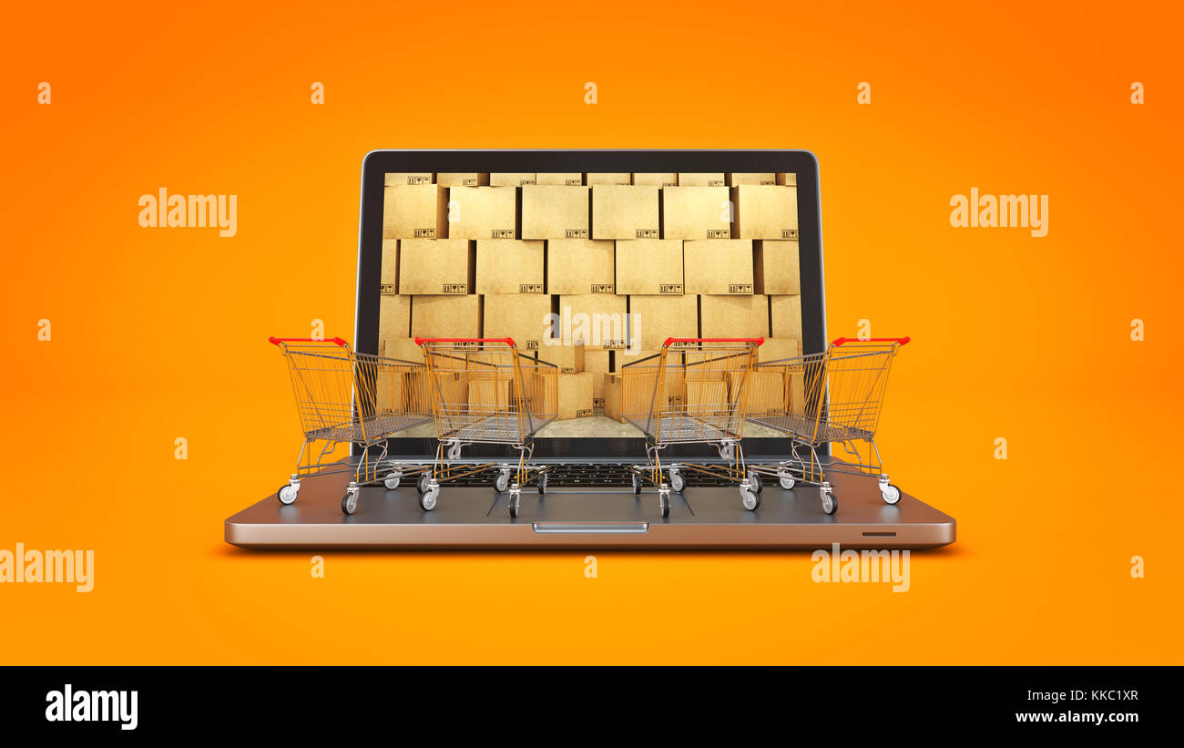 Shipping and logistics concept. 3d rendering Stock Photo - Alamy
