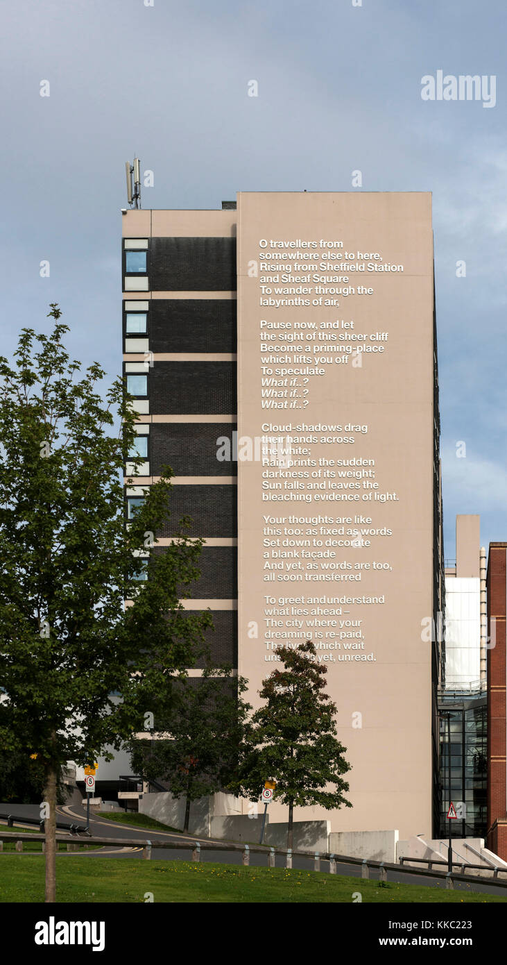 Poet Laureate Andrew Motion's poem What If? on the side of the Owen ...