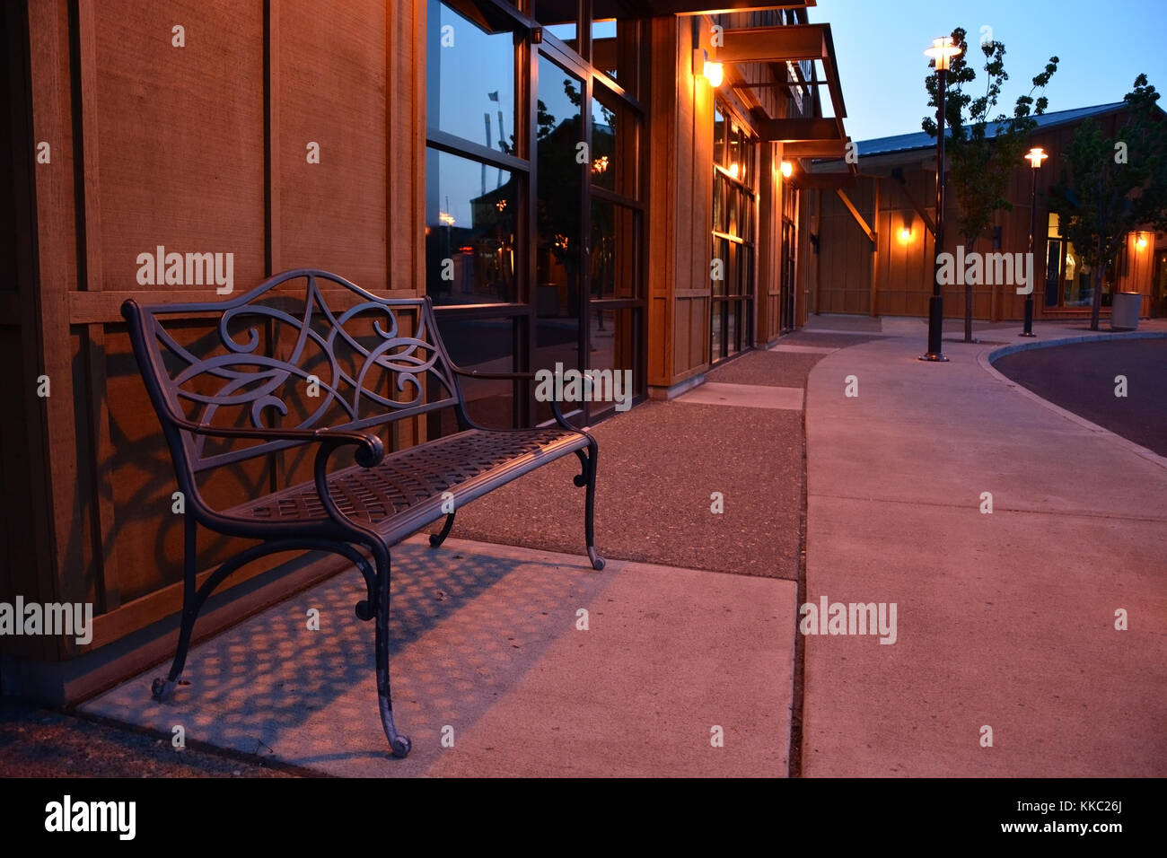 Bench in the Bend city, Oregon, USA Stock Photo - Alamy