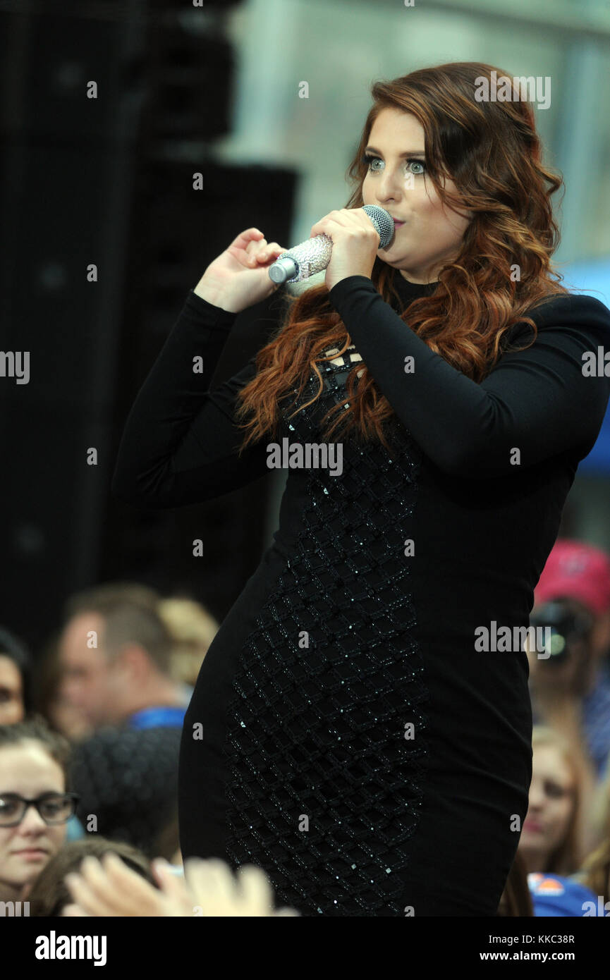 NEW YORK, NY - JUNE 21: Singer-songwriter Meghan Trainor Performs On ...