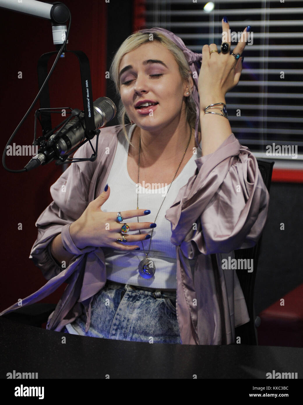 Maty noyes poses for a portrait at radio station y 100 hi-res stock ...
