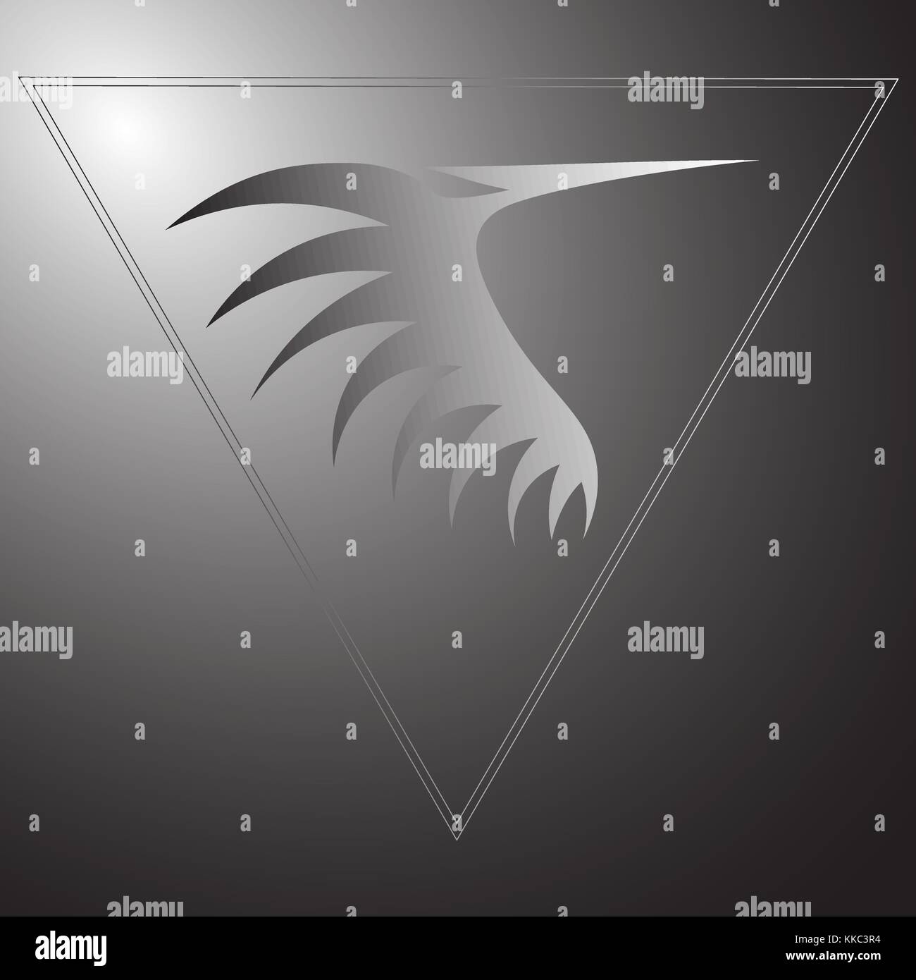 abstract triangle and stylized bird / flight / geometric logo Stock ...