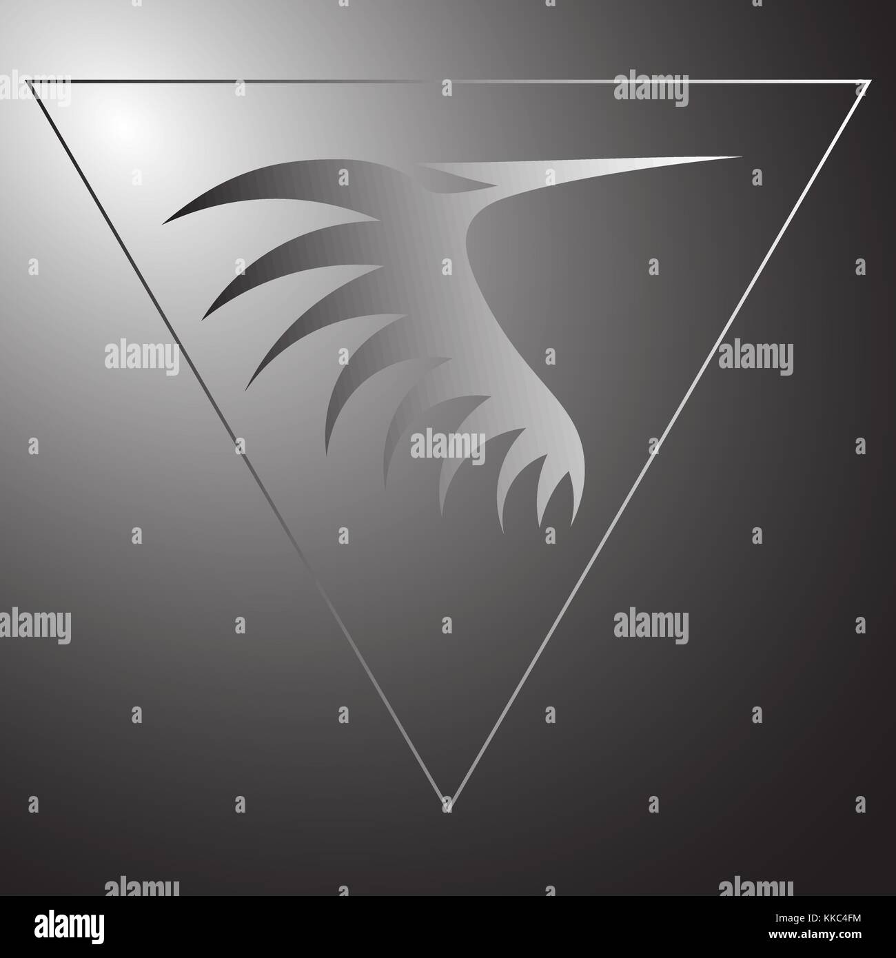 abstract triangle and stylized bird flight creative logo Stock Vector ...