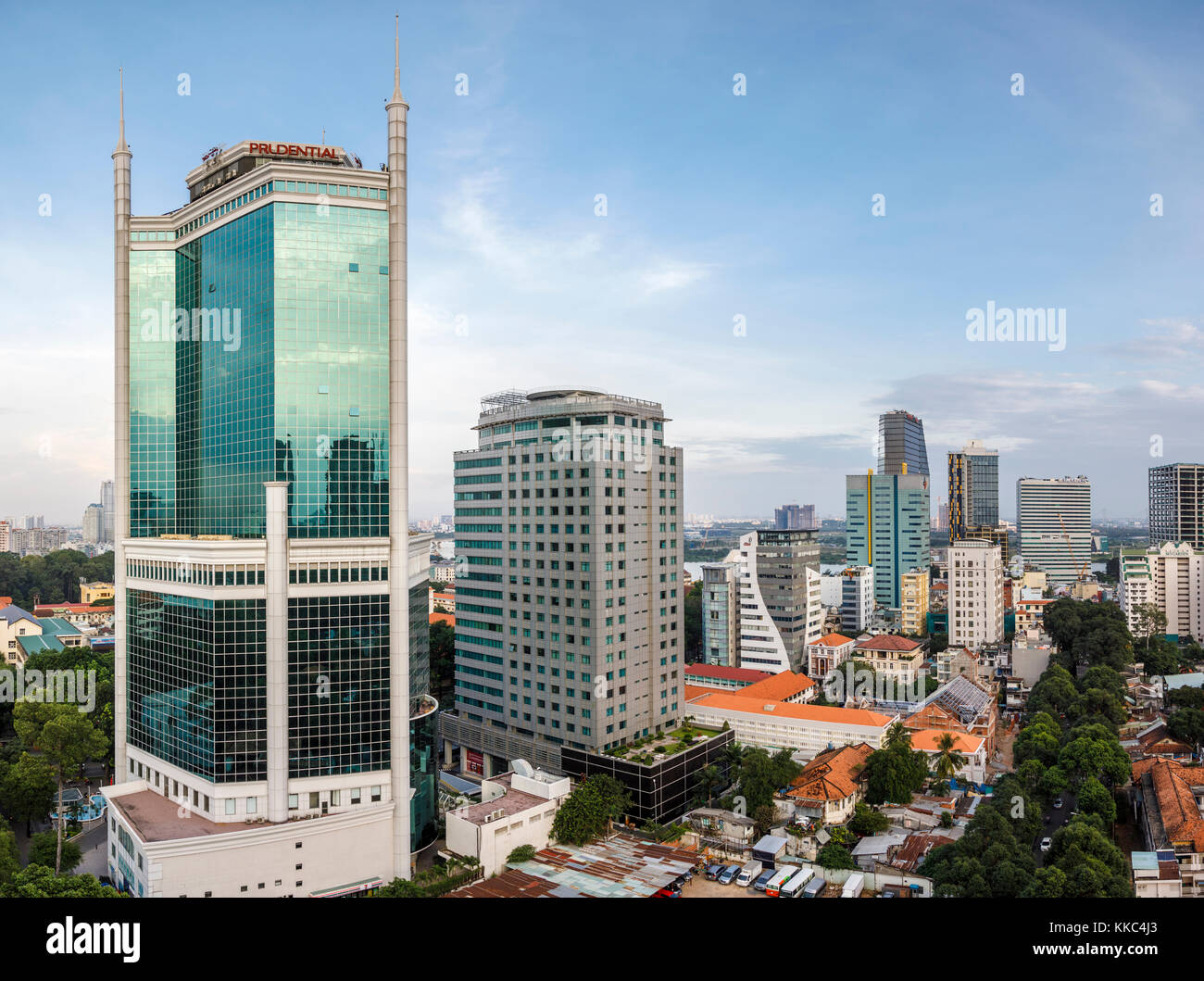Saigon Trade Center, Prudential Tower, a landmark in downtown central ...