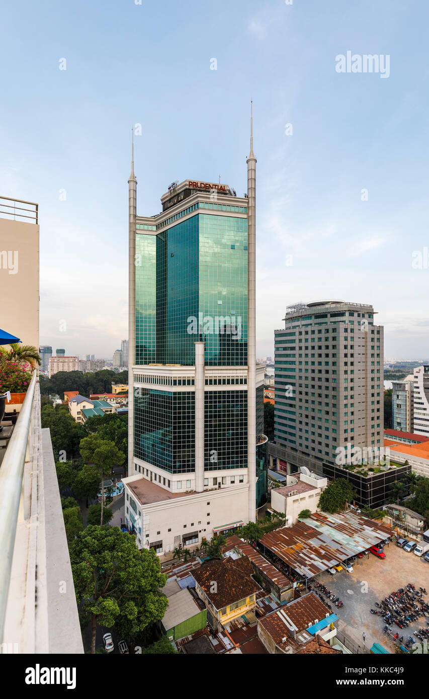 Saigon Trade Center, Prudential Tower, a landmark in downtown central ...