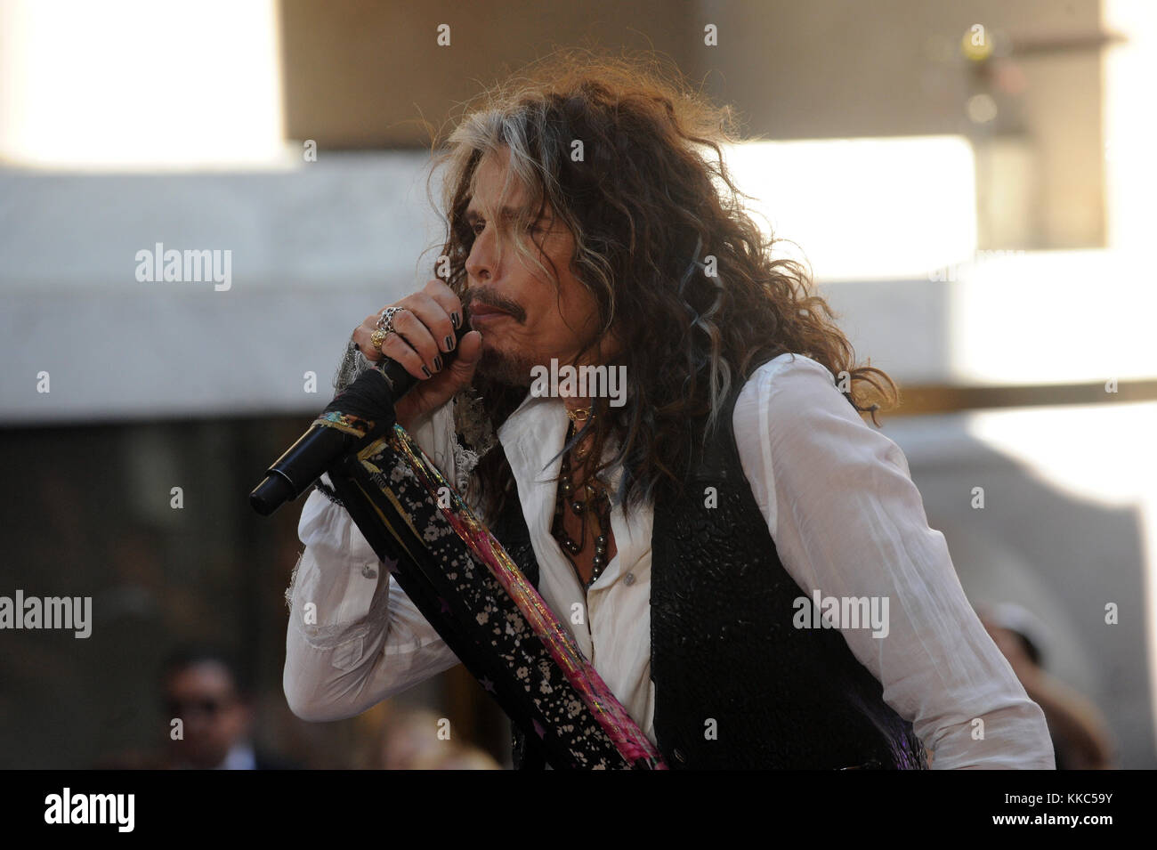 NEW YORK, NY - JUNE 24: Singer-songwriter Steven Tyler and the band ...
