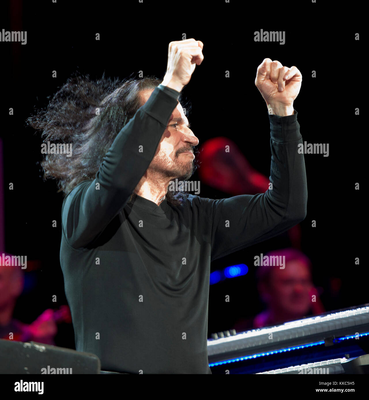 Yanni Performs At The Perfect Vodka Amphitheater High Resolution Stock ...