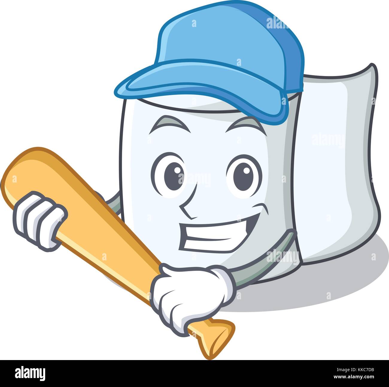 Playing baseball tissue character cartoon style Stock Vector Image ...