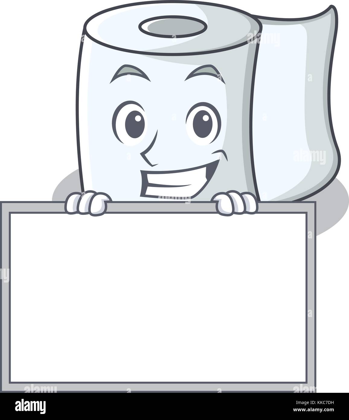 Grinning with board tissue character cartoon style Stock Vector Image ...