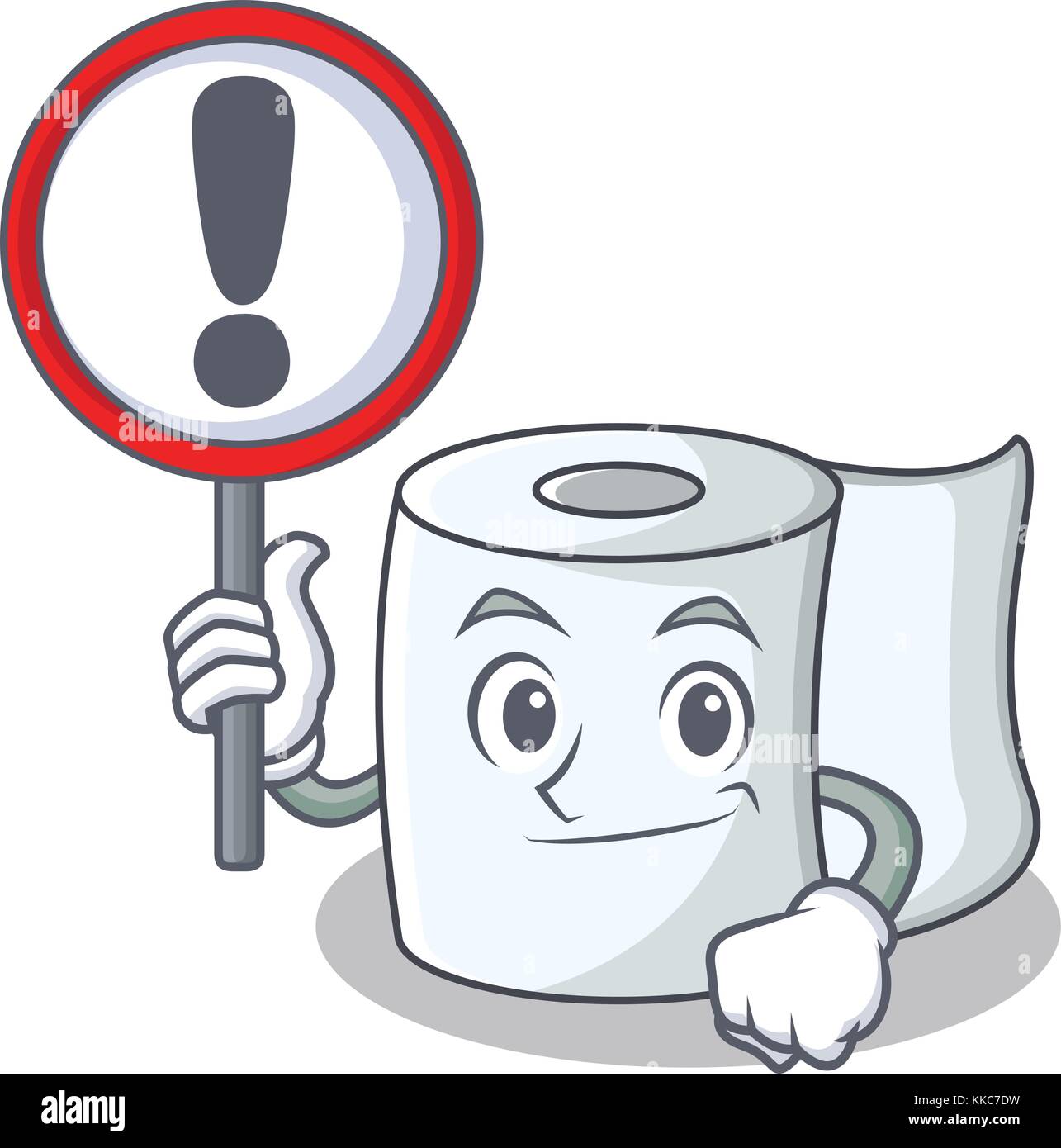 With sign tissue character cartoon style Stock Vector Image & Art - Alamy