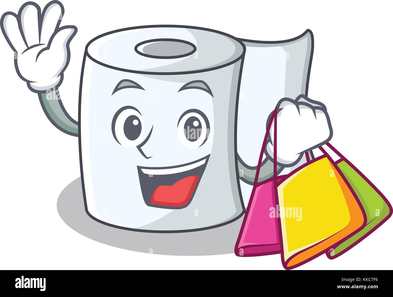 Shopping tissue character cartoon style Stock Vector Image & Art - Alamy