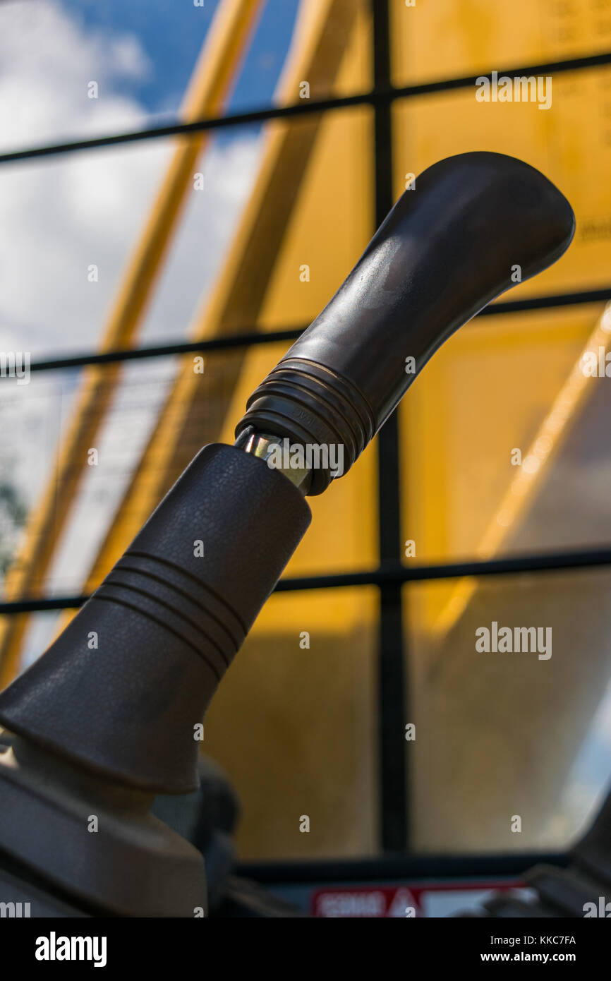 Excavator Bucket Control Joystick Stock Photo - Alamy