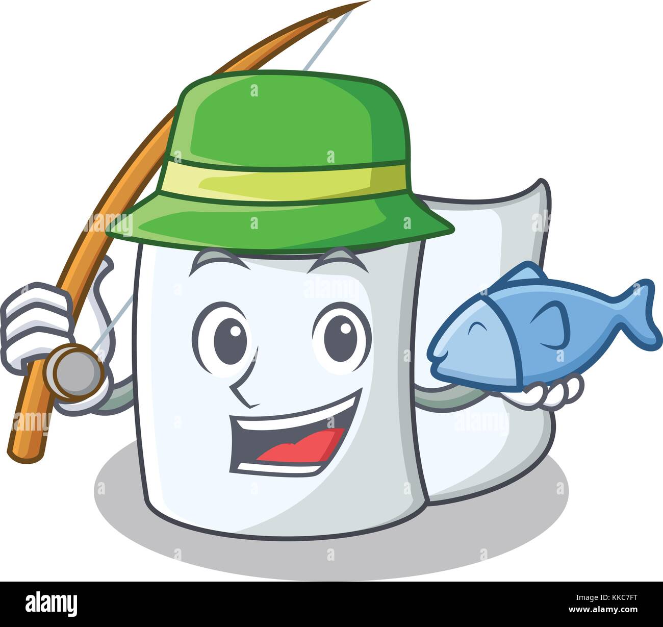 Fishing tissue character cartoon style Stock Vector Image & Art - Alamy