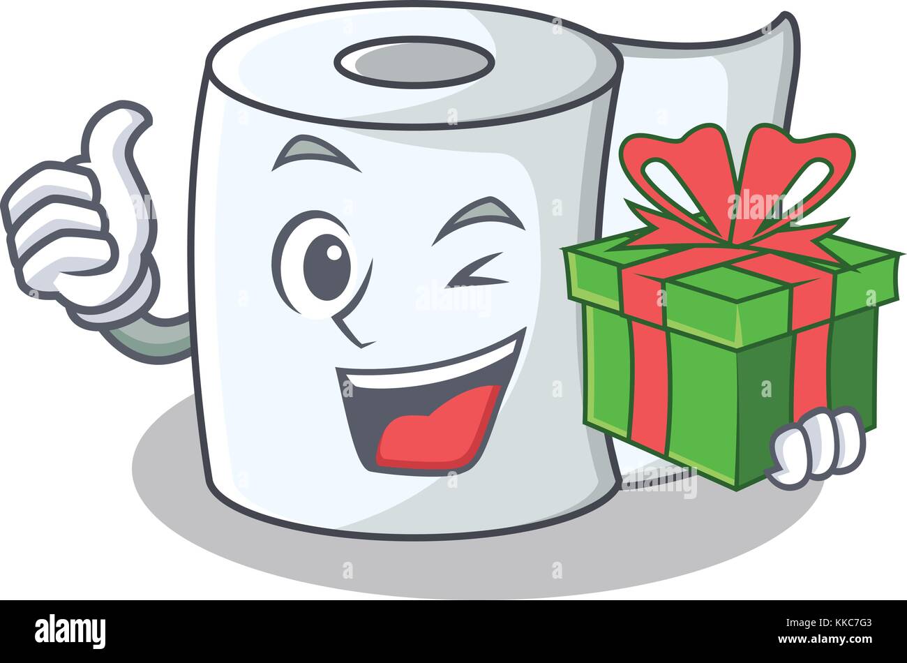 With gift tissue character cartoon style Stock Vector Image & Art - Alamy