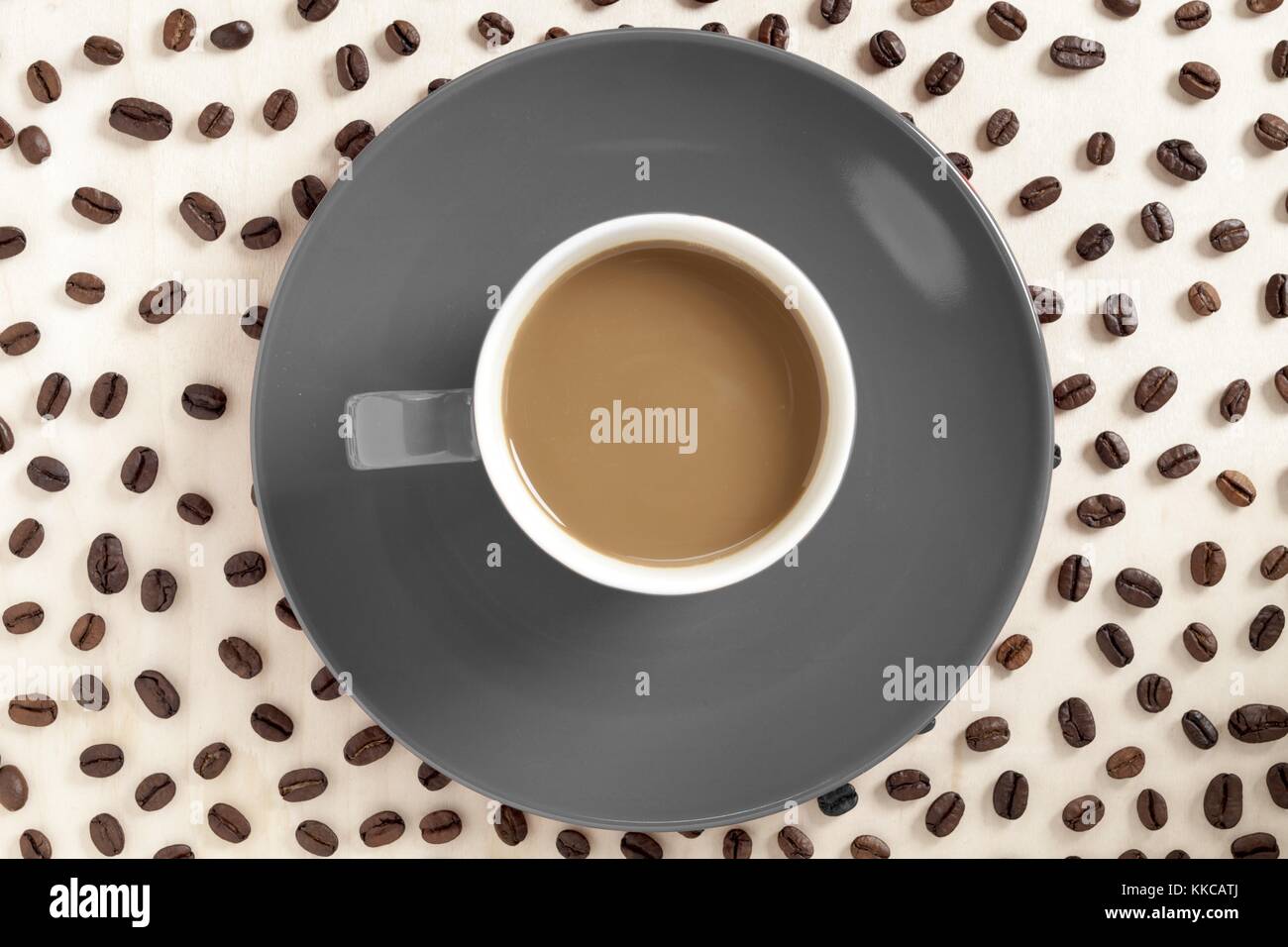gray plate with coffee Stock Photo - Alamy