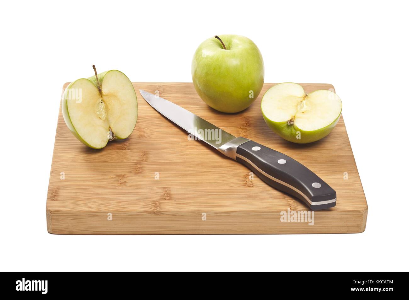 green apples and knife Stock Photo - Alamy