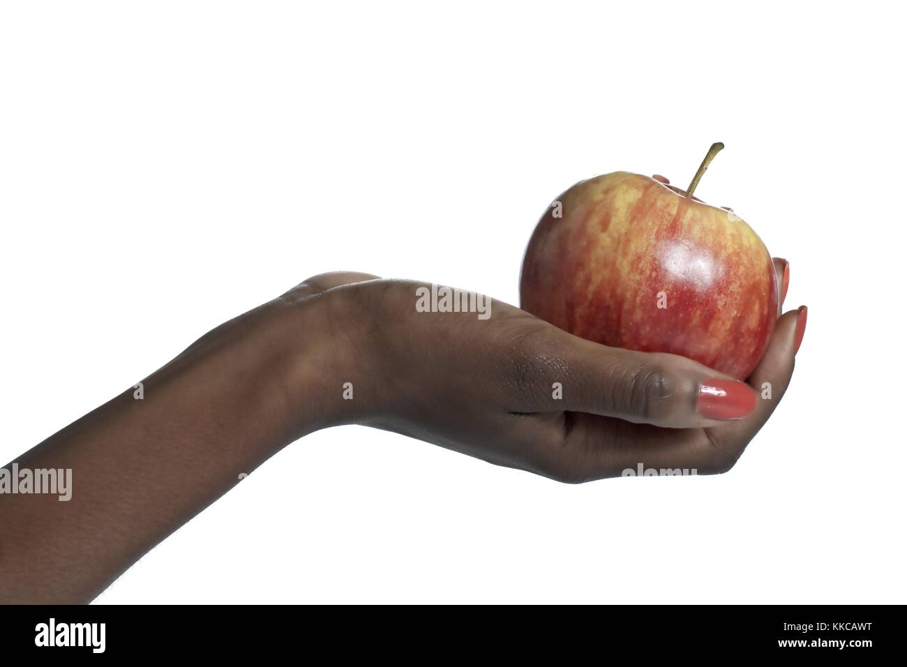 Hand holding apple hi-res stock photography and images - Alamy
