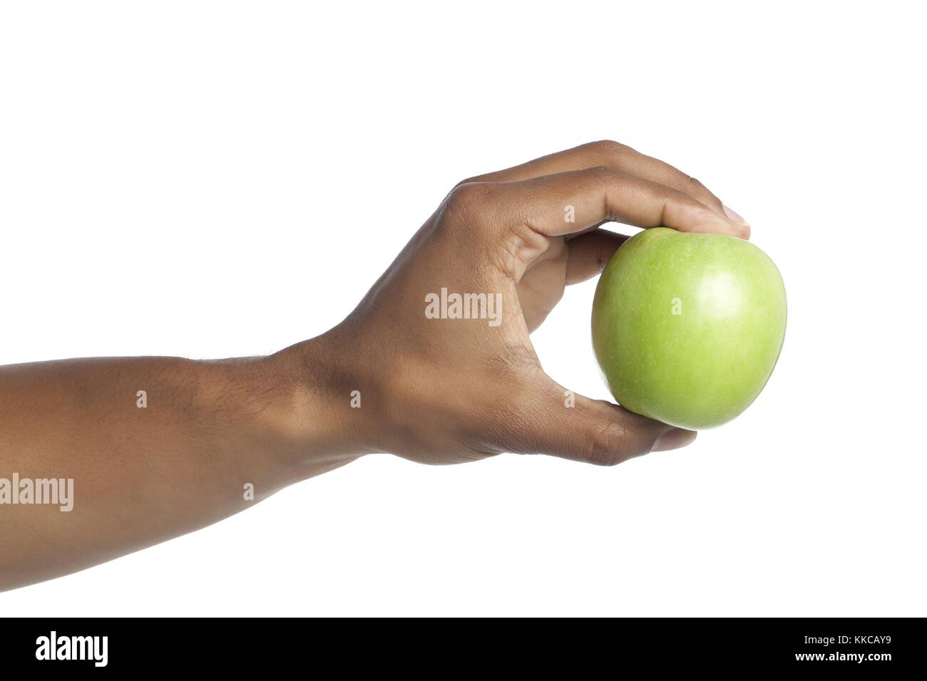 human hand holding green apple Stock Photo - Alamy