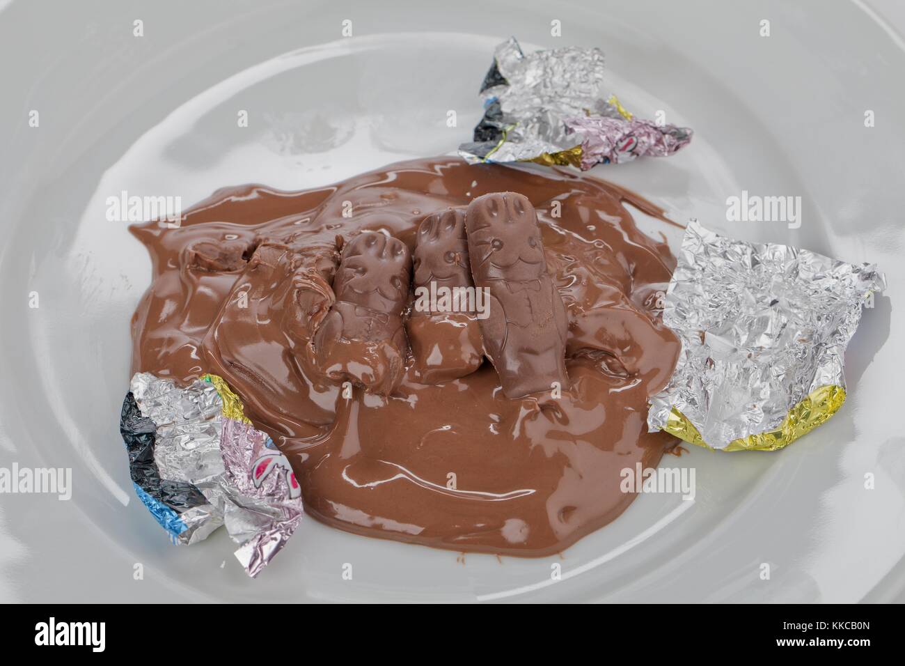 Melted chocolate bunnies hi-res stock photography and images - Alamy