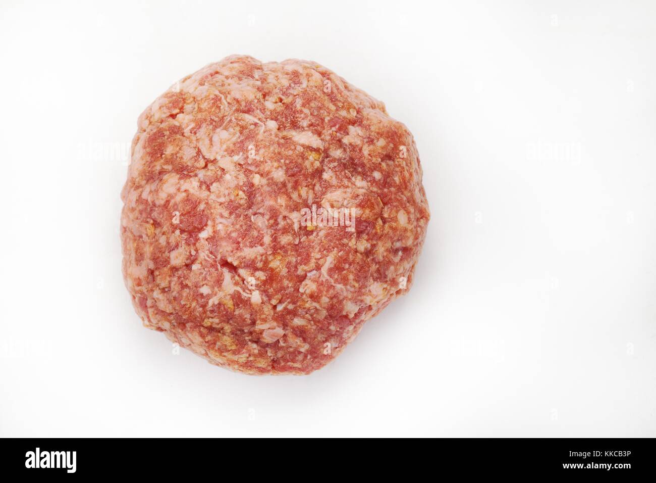 Raw uncooked beef burger beefburger meat red hi-res stock photography ...