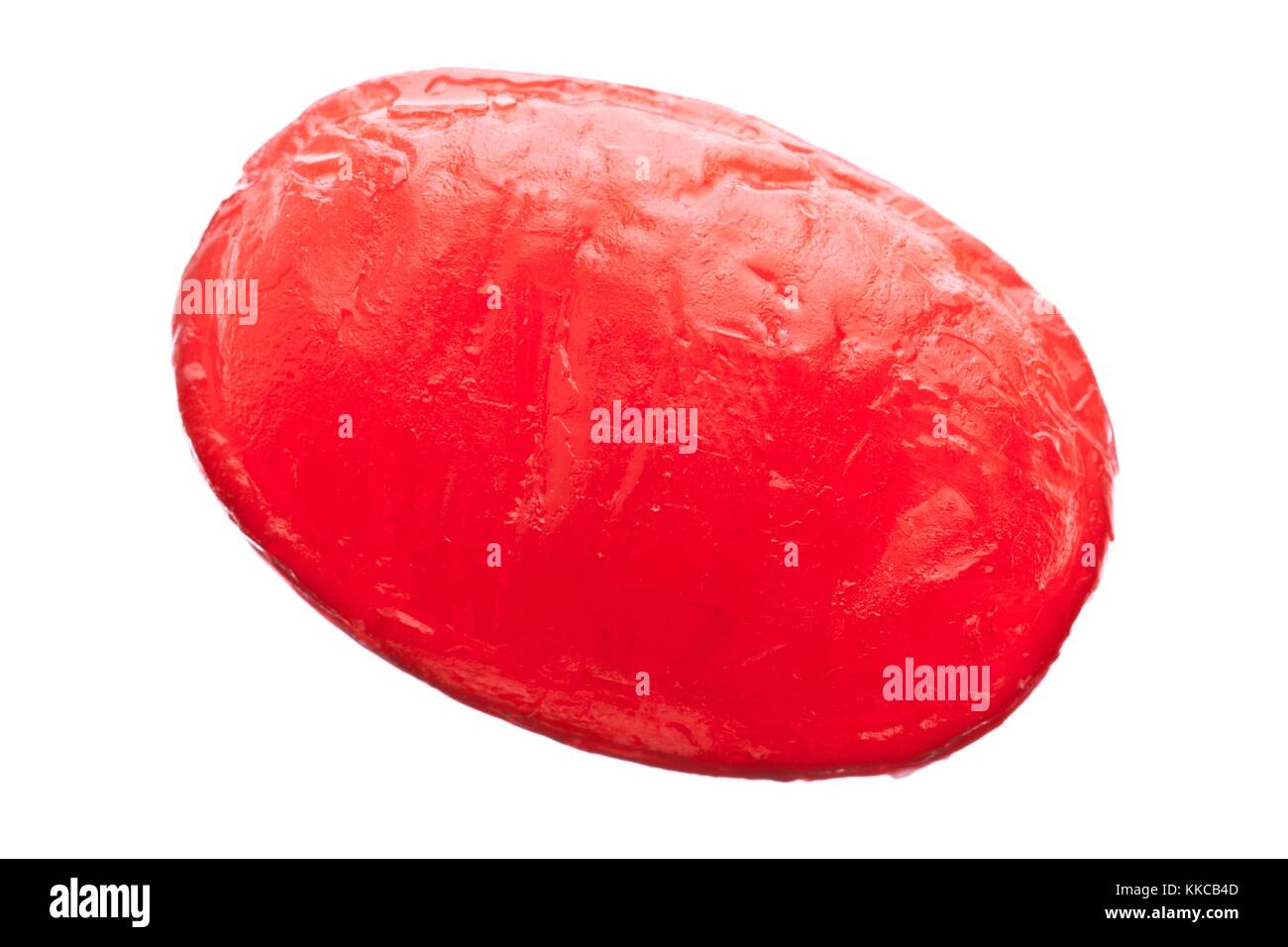 red candy over plain white background Stock Photo - Alamy