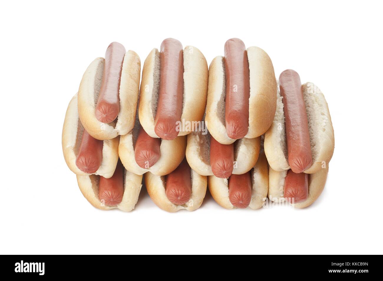 stack of hotdog sandwiches Stock Photo - Alamy