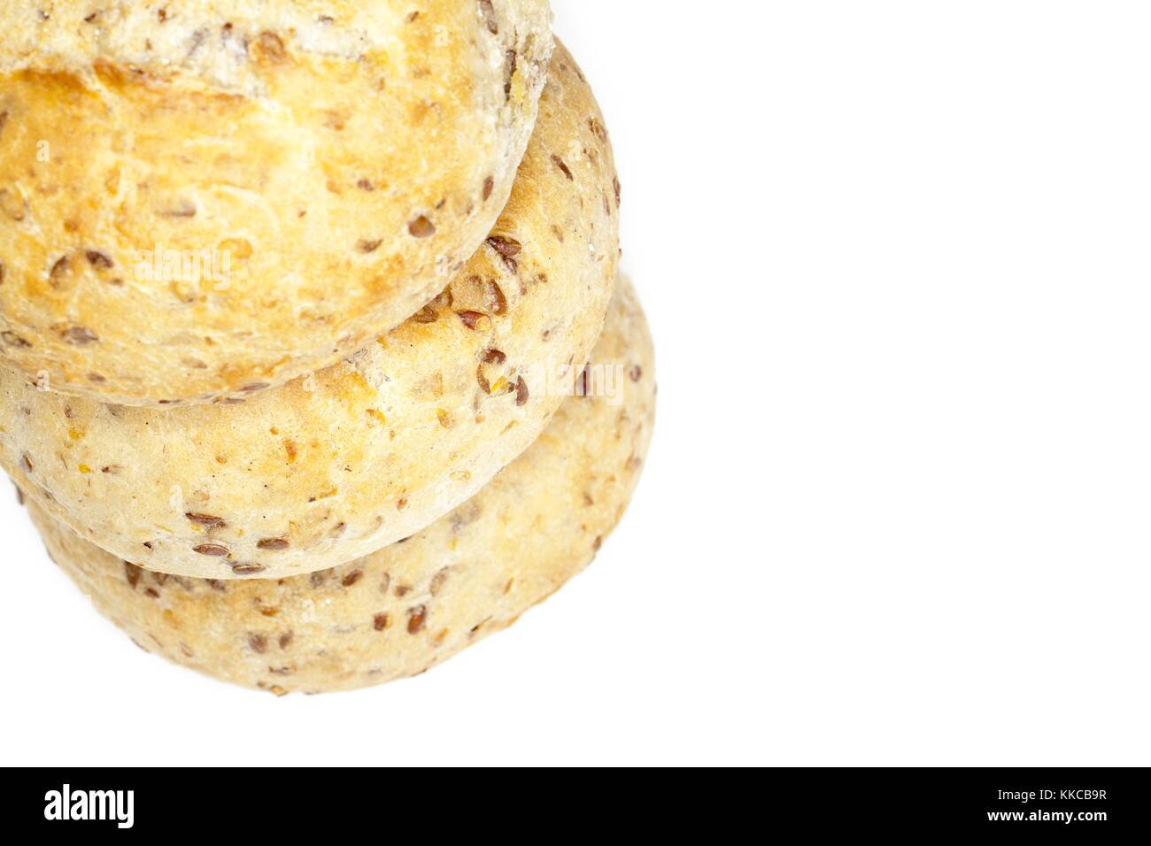 stack of round bread Stock Photo - Alamy