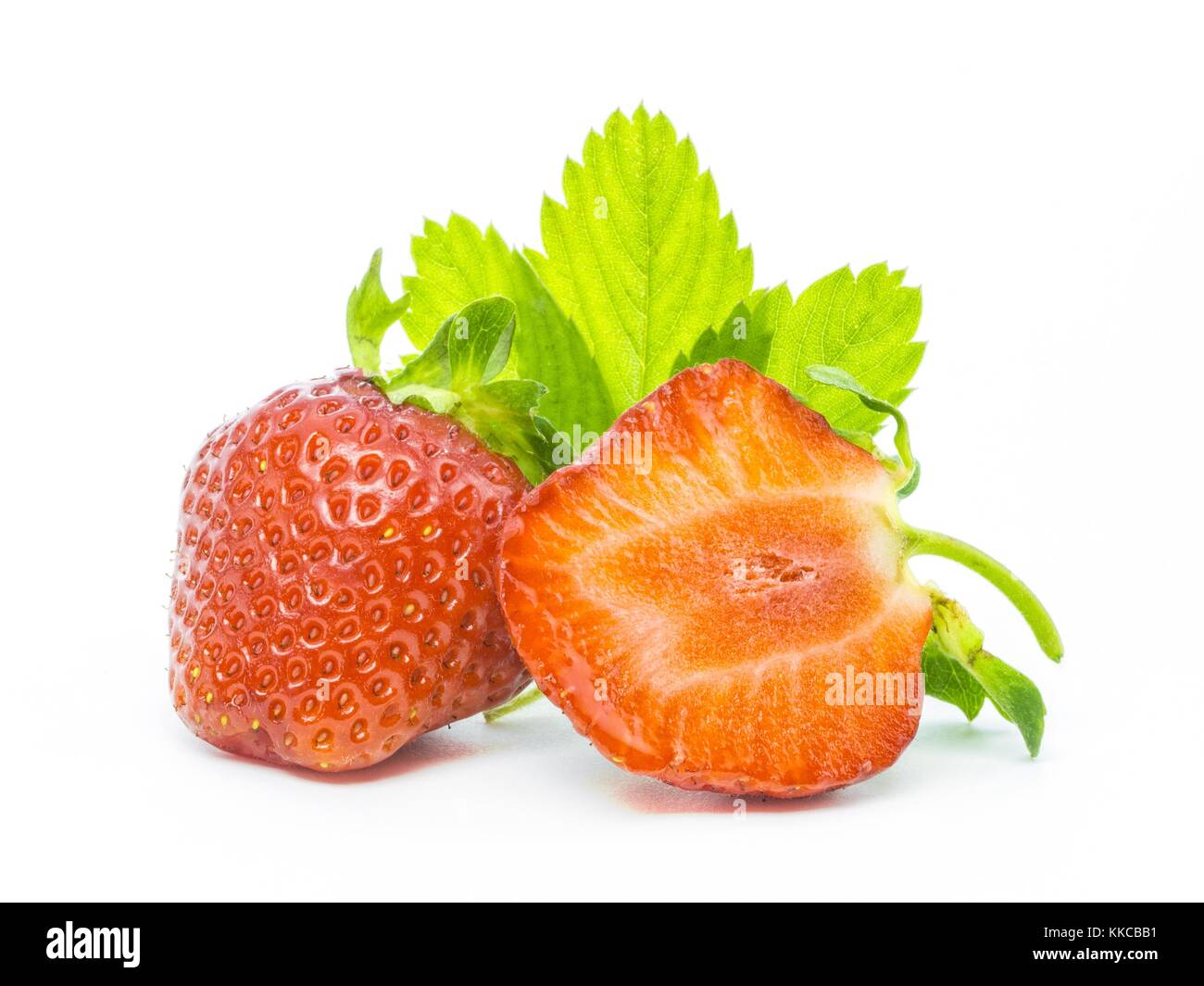 strawberry on white background Stock Photo - Alamy