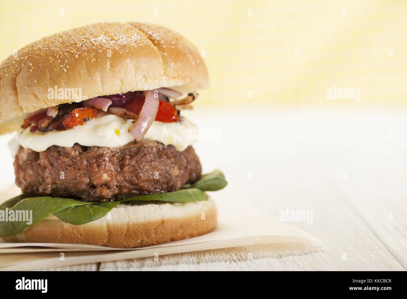 Tasty burgers shot in studio Stock Photo - Alamy