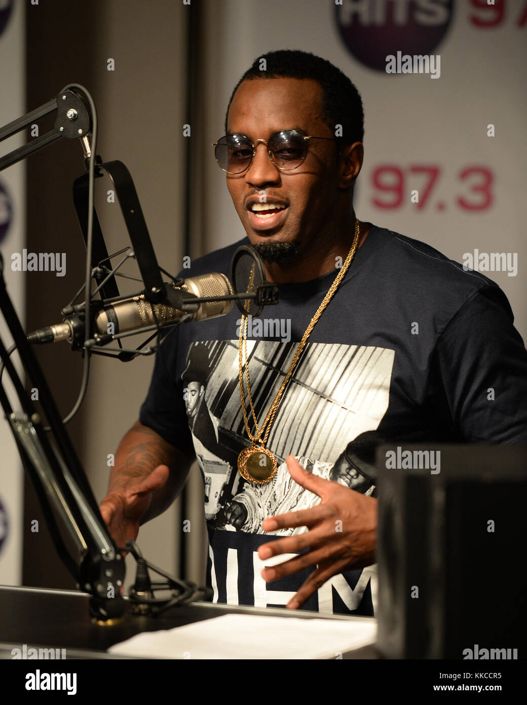 HOLLYWOOD, FL - AUGUST 20: Sean Combs visits 97.3 The Hits radio ...