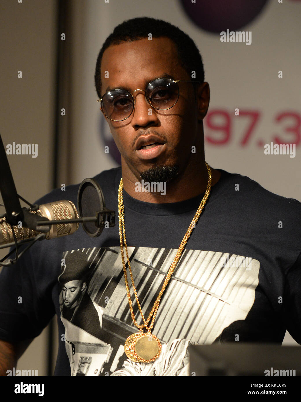 HOLLYWOOD, FL - AUGUST 20: Sean Combs visits 97.3 The Hits radio ...