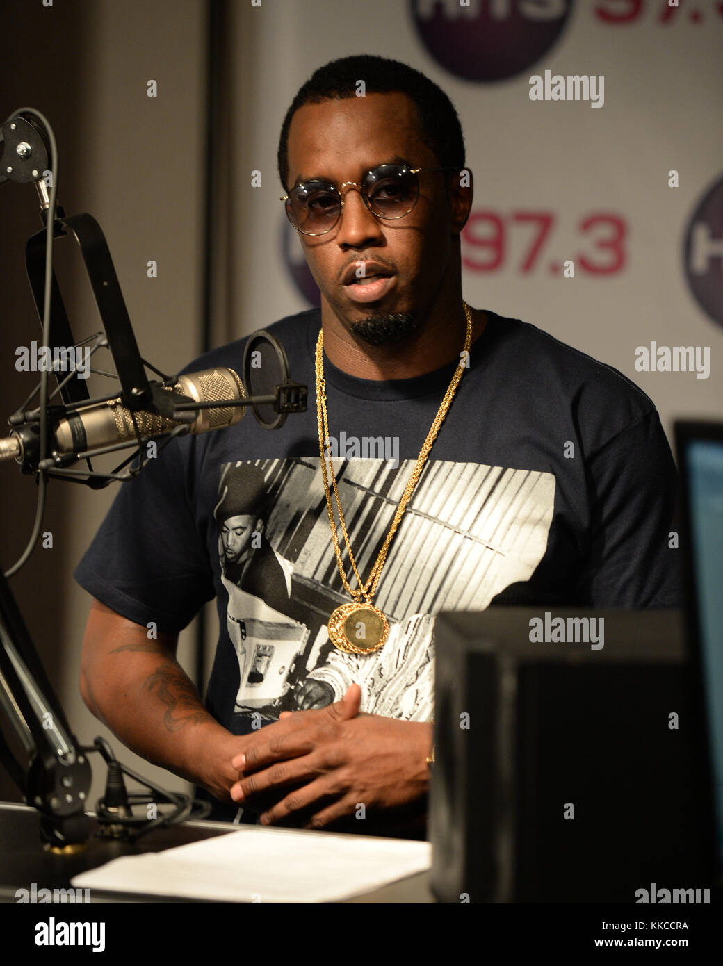 HOLLYWOOD, FL - AUGUST 20: Sean Combs visits 97.3 The Hits radio ...