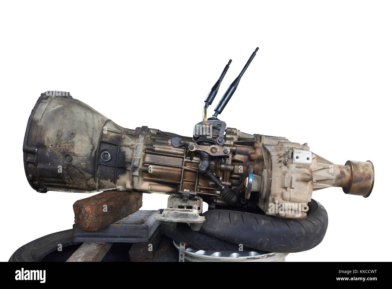 Transmission box, isolated on white background Stock Photo - Alamy