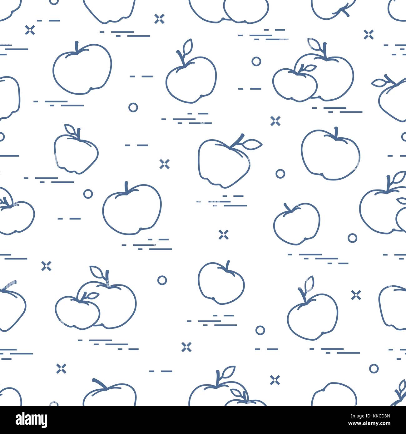 Apples juicy fruit. Seamless pattern. Design for announcement ...
