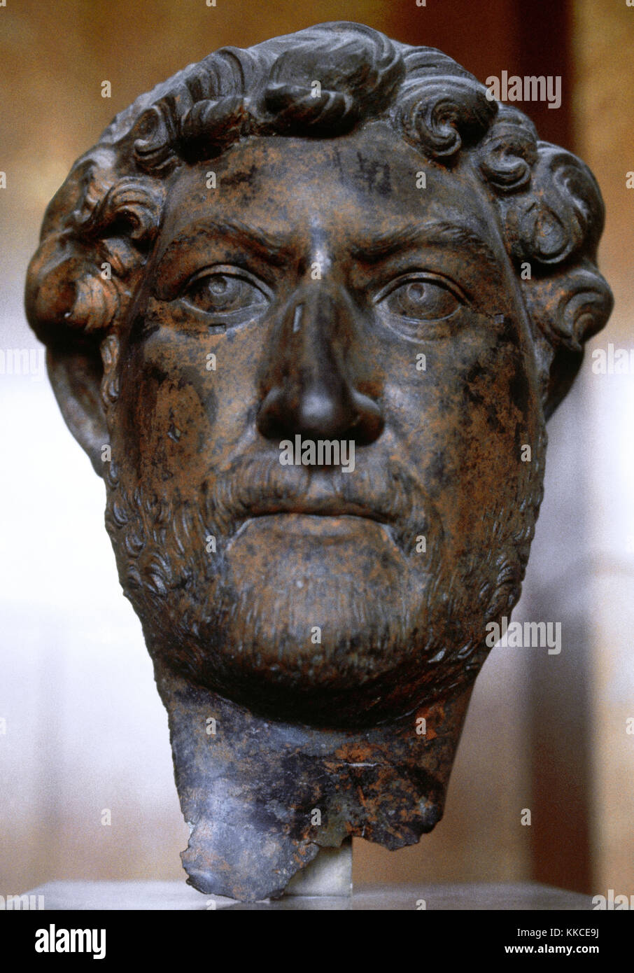 Hadrian (76-138 AD). Roman emperor. Nervan-Antonine dynasty. Bronze ...