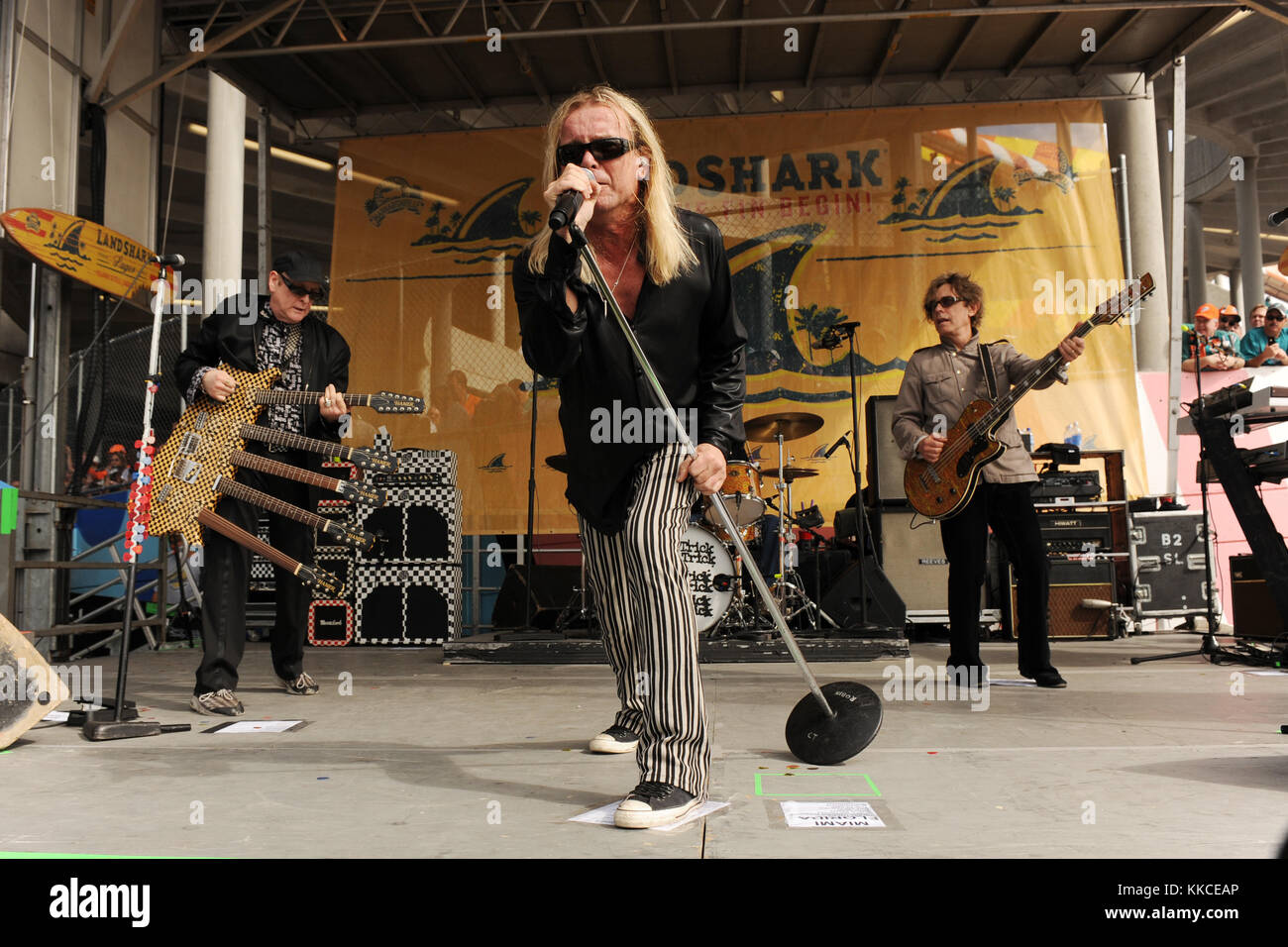 MIAMI, FL - DECEMBER 27: Rick Nielsen, Robin Zander, Bun E. Carlos, Tom Peterson of Cheap Trick ...