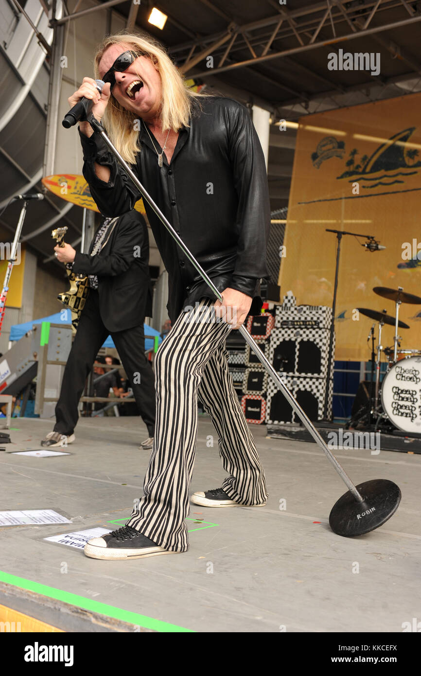 MIAMI, FL - DECEMBER 27: Robin Zander of Cheap Trick poses backstage at ...