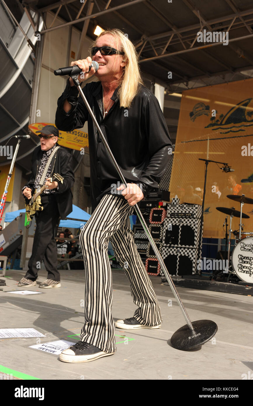 MIAMI, FL - DECEMBER 27: Robin Zander of Cheap Trick poses backstage at ...