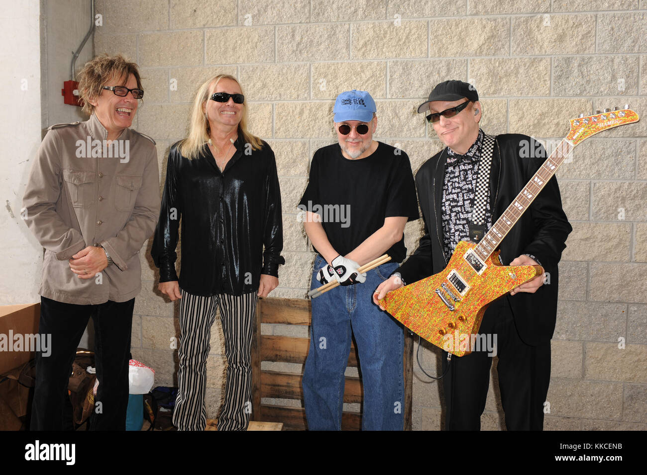 MIAMI, FL - DECEMBER 27: Tom Peterson, Robin Zander, Bun E. Carlos, Rick Nielsen of Cheap Trick ...