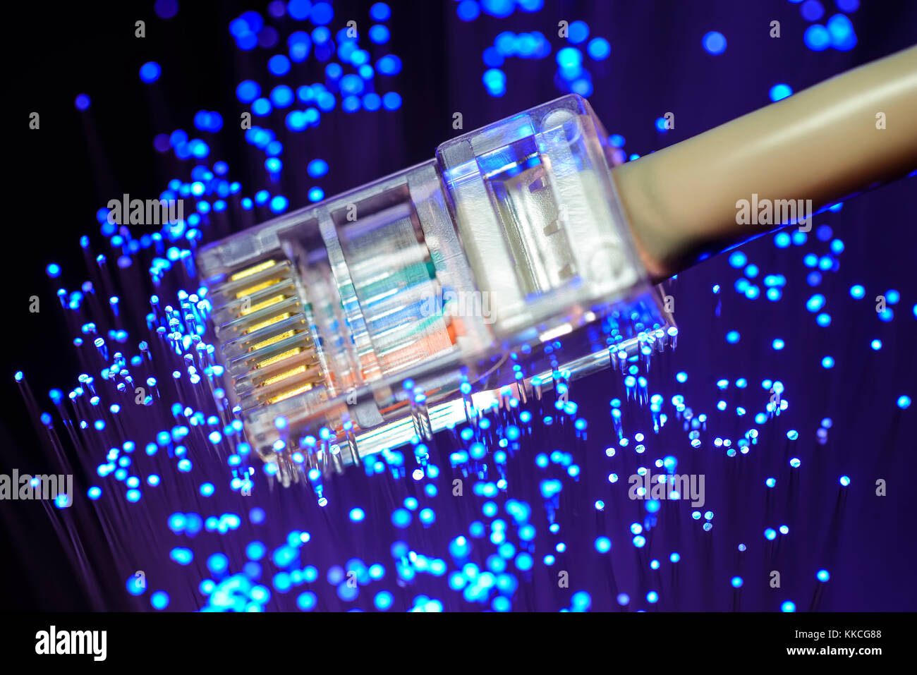 Fibre broadband, glass fibre Stock Photo - Alamy