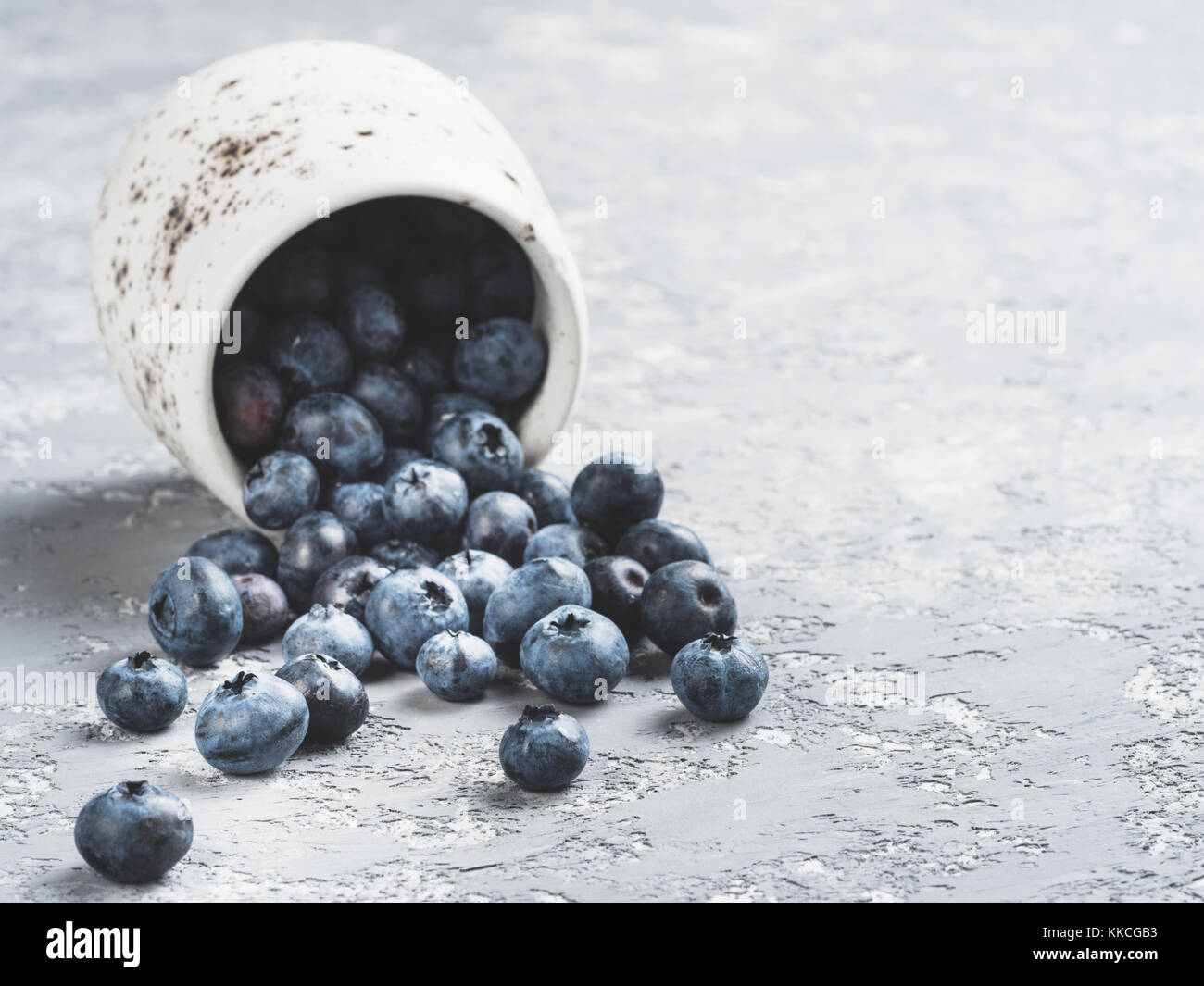 Blueberry scattered with copy space Stock Photo - Alamy